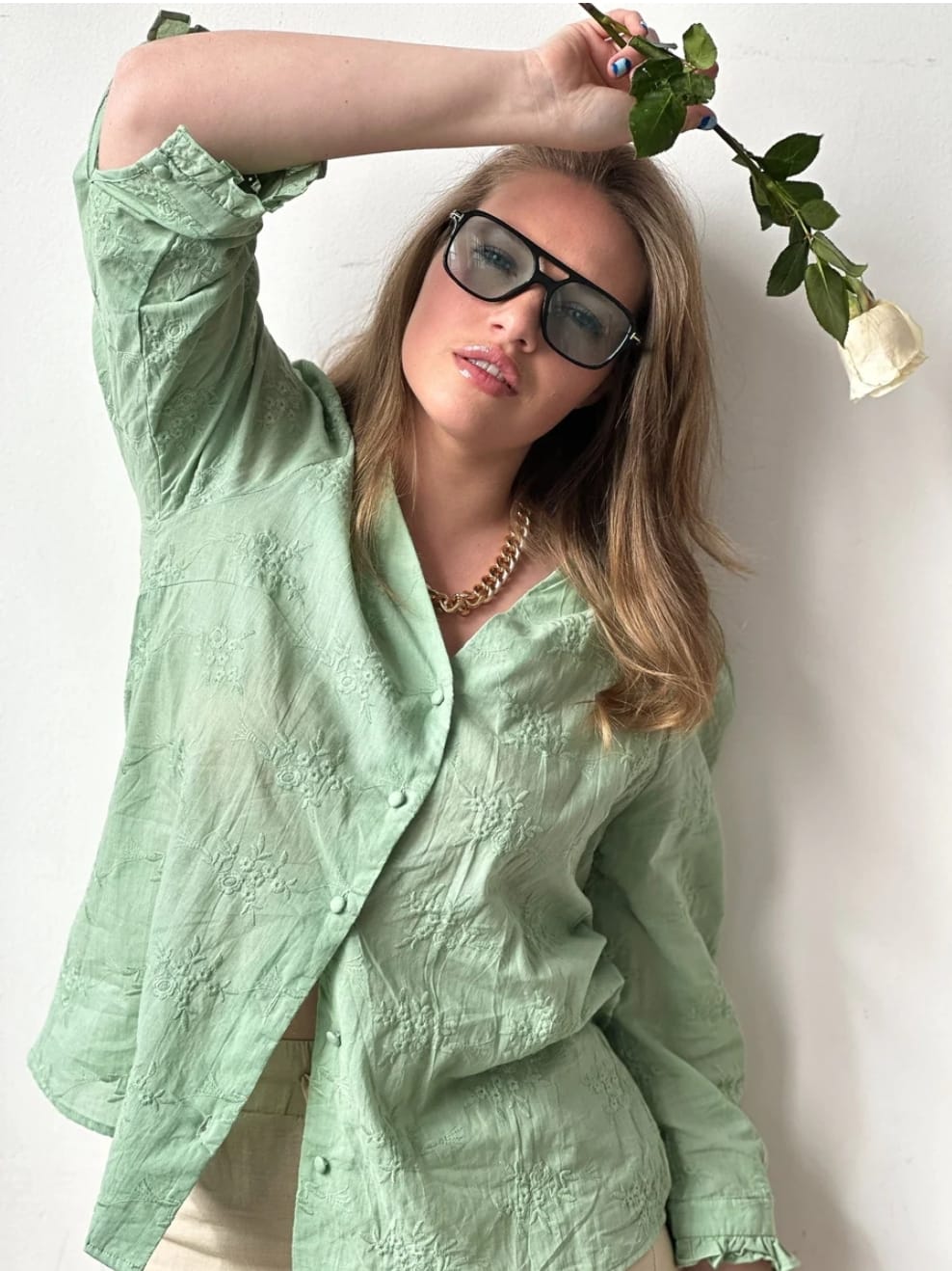 Camisa Flor - Margarita Margarita / Red and Black