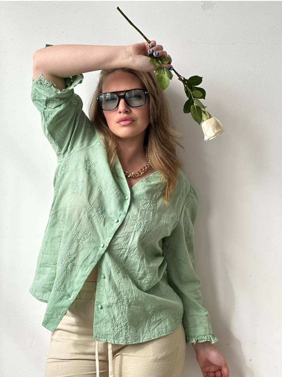 Camisa Flor - Margarita Margarita / Red and Black